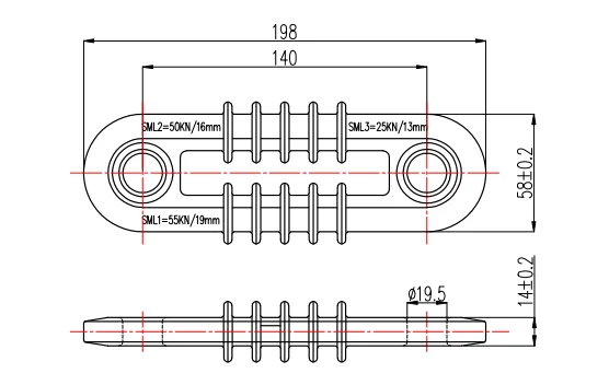 Rail 2.2kV Composite Loop Insulator with Silicone Coating| Alibaba.com