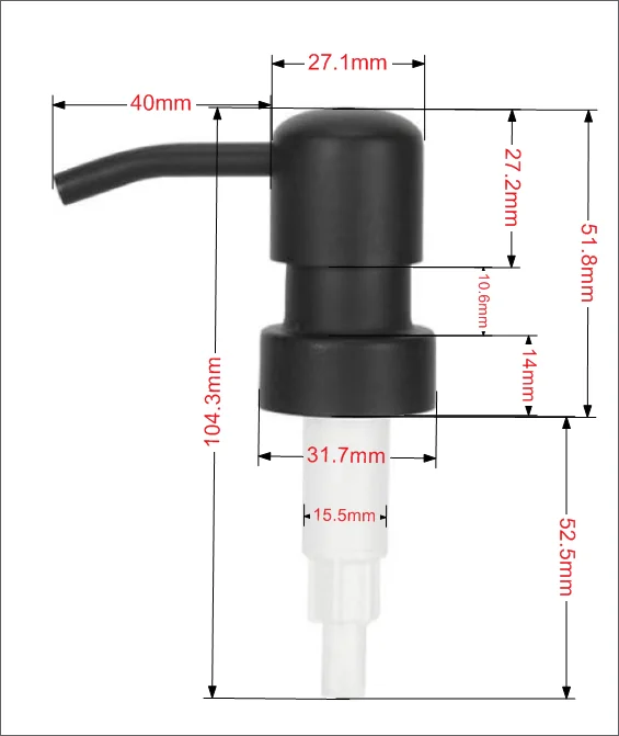 Wholesale Metal Brushed Stainless Steel Pump Head Lotion Bottle Caps ...