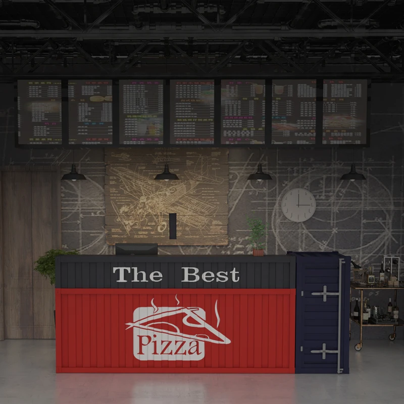 Container Style Bar Counters Restaurant Furniture Reception Desk ...