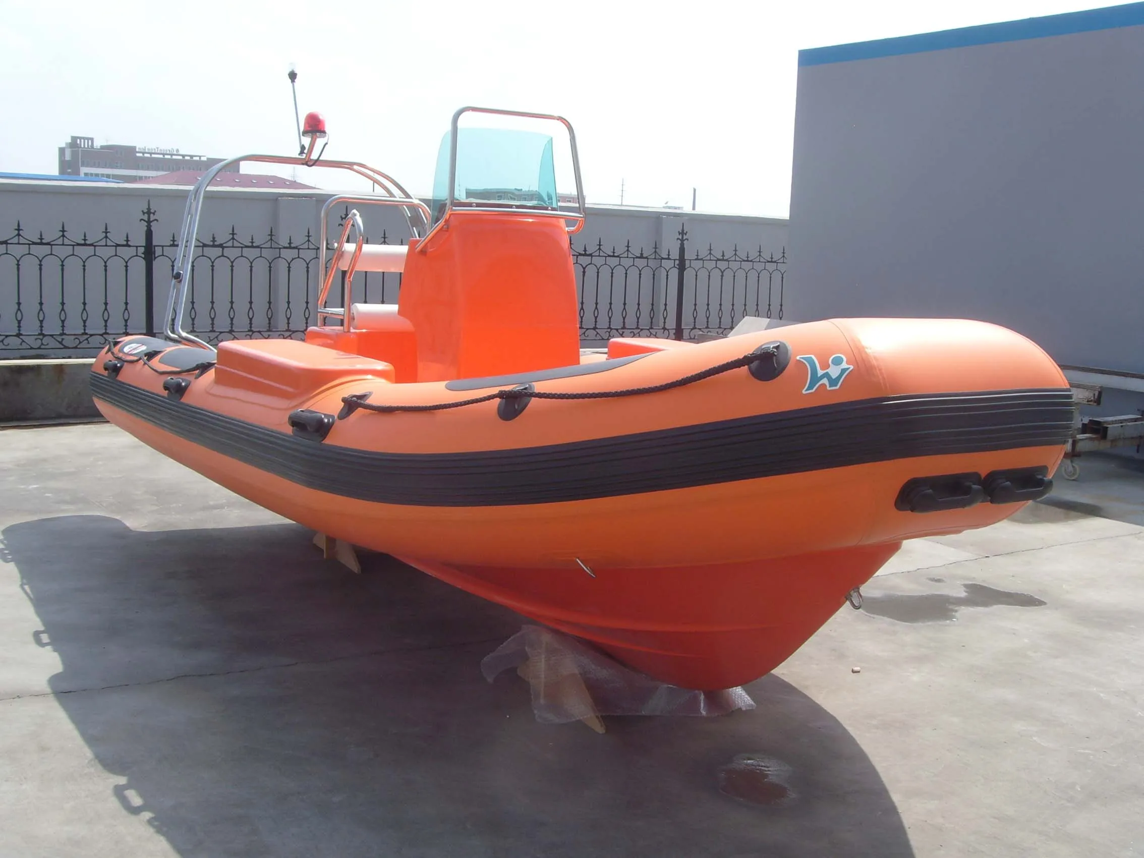 17ft RIB520 Deep V Fiberglass Hull PVC/Hypalon Inflatable Boat With ...