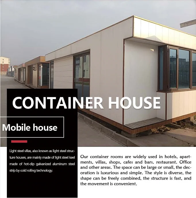 New Design Prefabricated House Office Movable Tiny House 20ft 40ft Easy ...