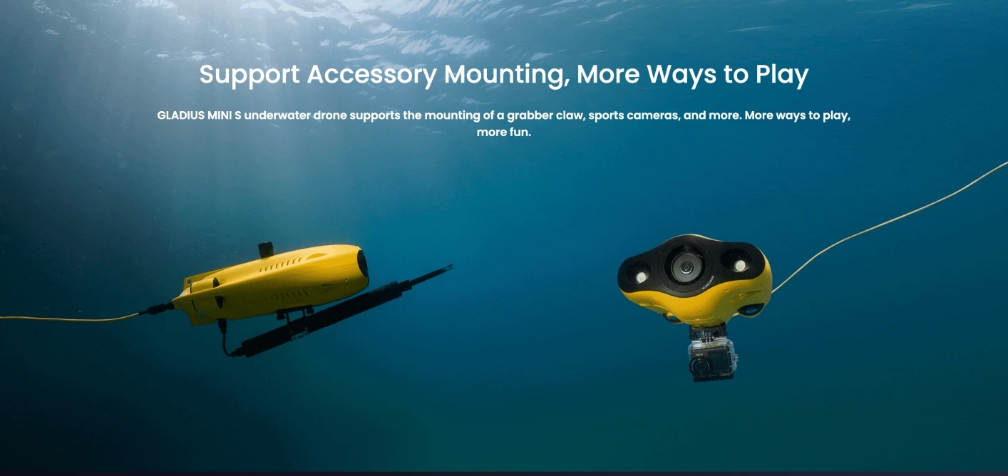 Chasing Gladius Mini S With Robotic Arm Underwater Drone Rov Diving Equipment 4k Resolution ...