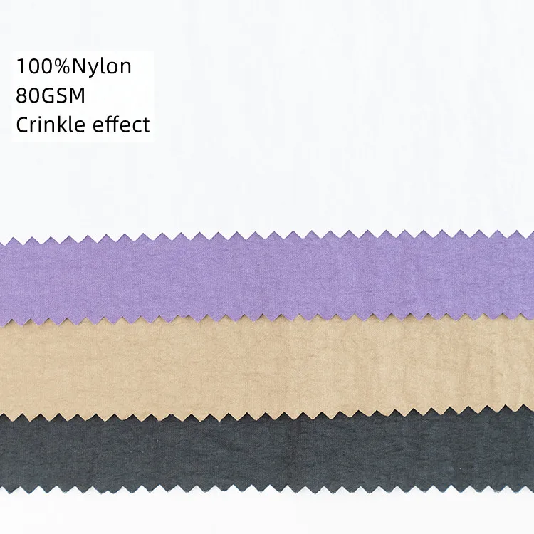 Twill Crinkle Taslan Nylon Fabric Light Weight Thin Down Proof Plain ...