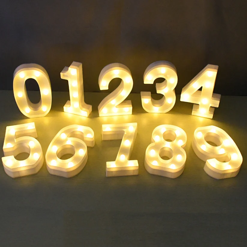 26 English Alphabet Number Marquee Letter Night Light Battery Marry Me ...