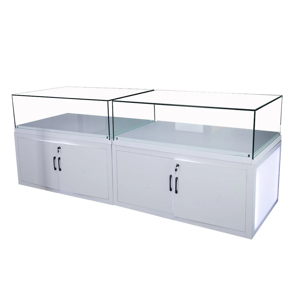 Tianyu Portable Messestand Glass Display Counter Led Light Box Stand ...