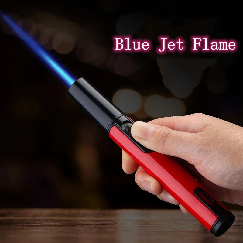 6-inch Refillable Gas Pen Lighter Adjustable Jet Flame Butane Lighter ...