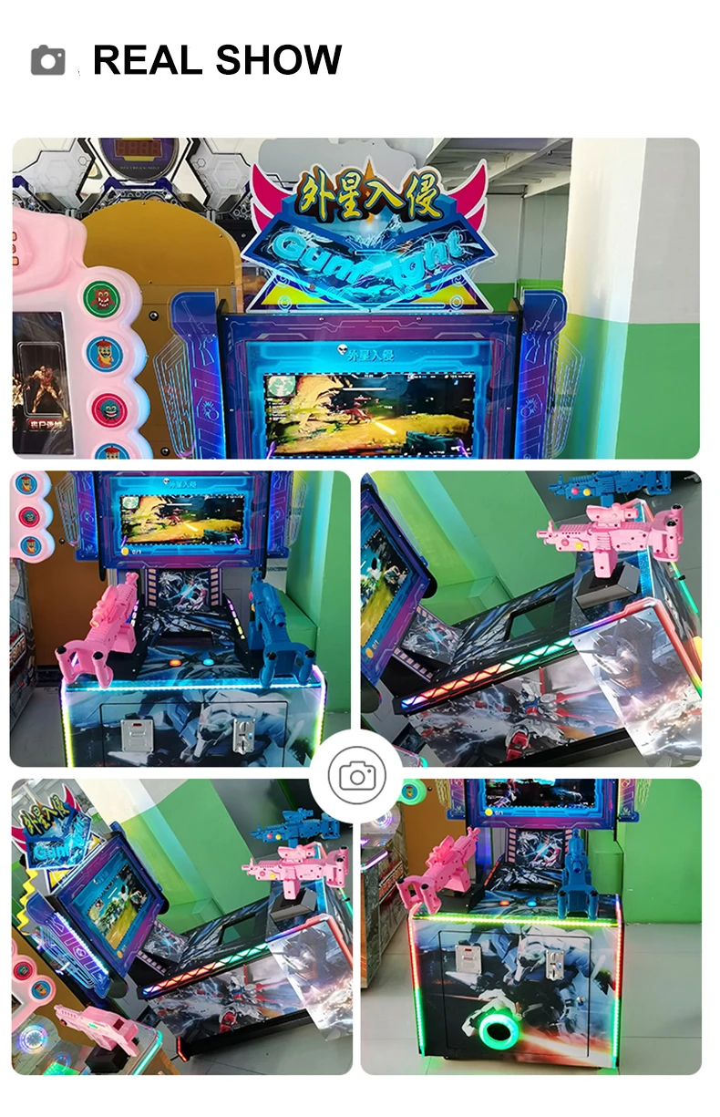 Alien Double Gun Shooting Gun Arcade Video Simulator Game Machine ...