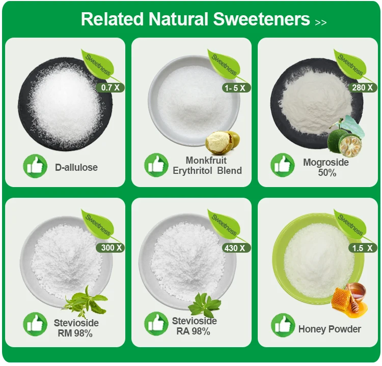 Natural Monkfruit Sweetener Sugar Substitute Mogroside V 50% Powder ...