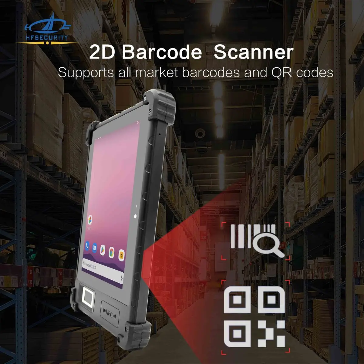 Hfsecurity FP08 Android 11 Rugged Biometric Fingerprint Scanner for Immigration