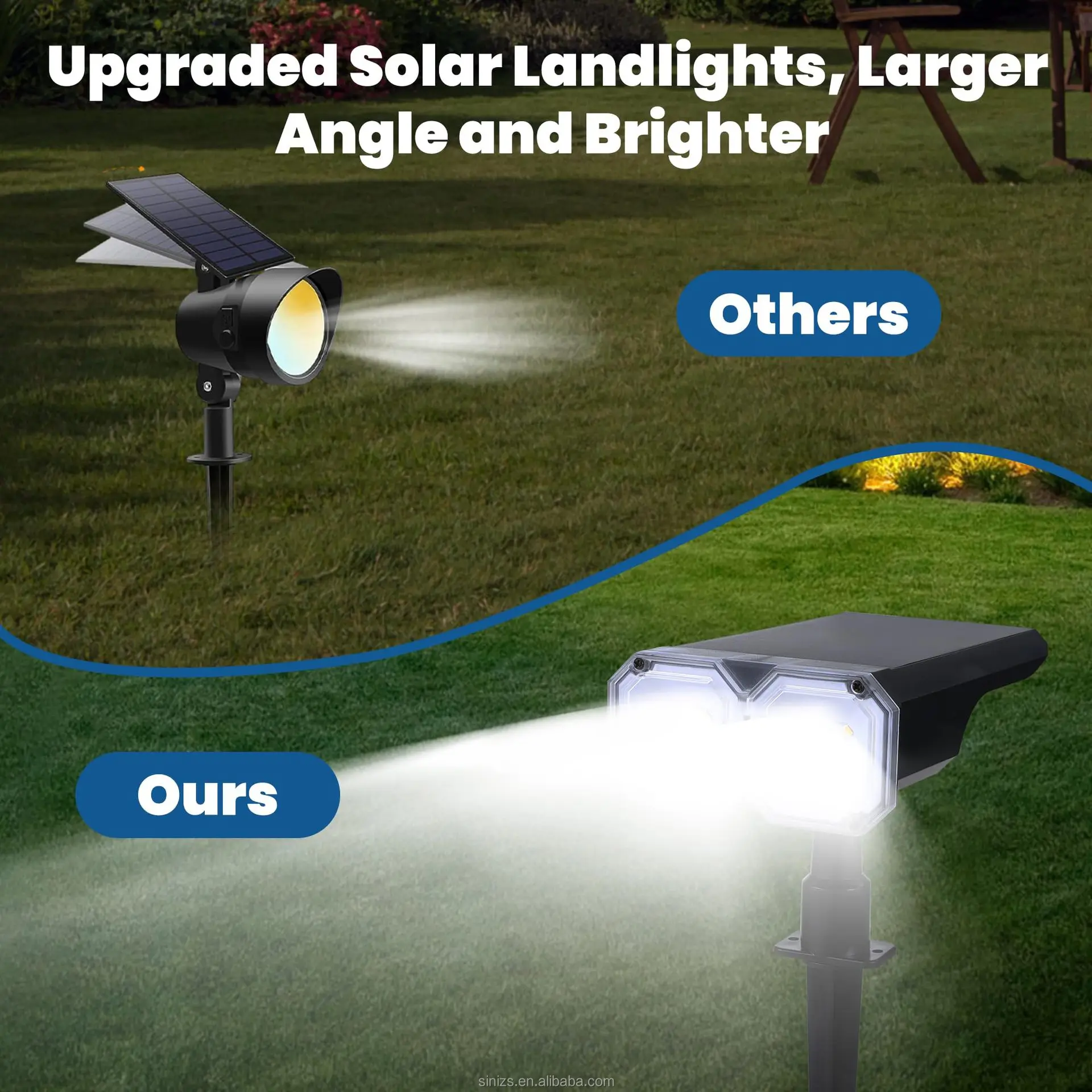 Outdoor Pathway Landscape Light Solar Spot Light Human Induction Lawn ...
