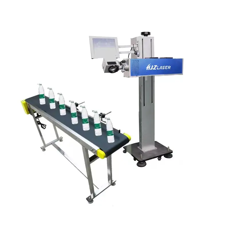 PET bottle laser coding machine co2 laser marking printer for production line date code printer ...