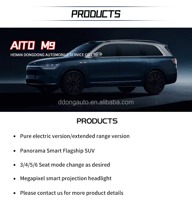 AITO M9 Electric SUV - 5-Door 6-Seat, 2024 EV Made in China