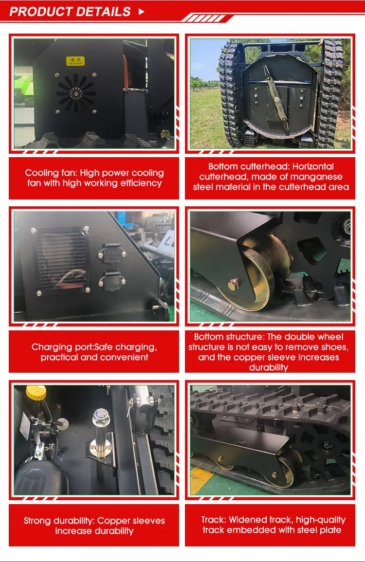 Longjie Remote Control Mower 452-80A: All-Terrain Crawler Lawn Mower ...