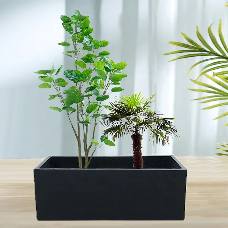 Large Rectangular Plant Pot Outdoor Nordic Customized Planter Box Fiber ...