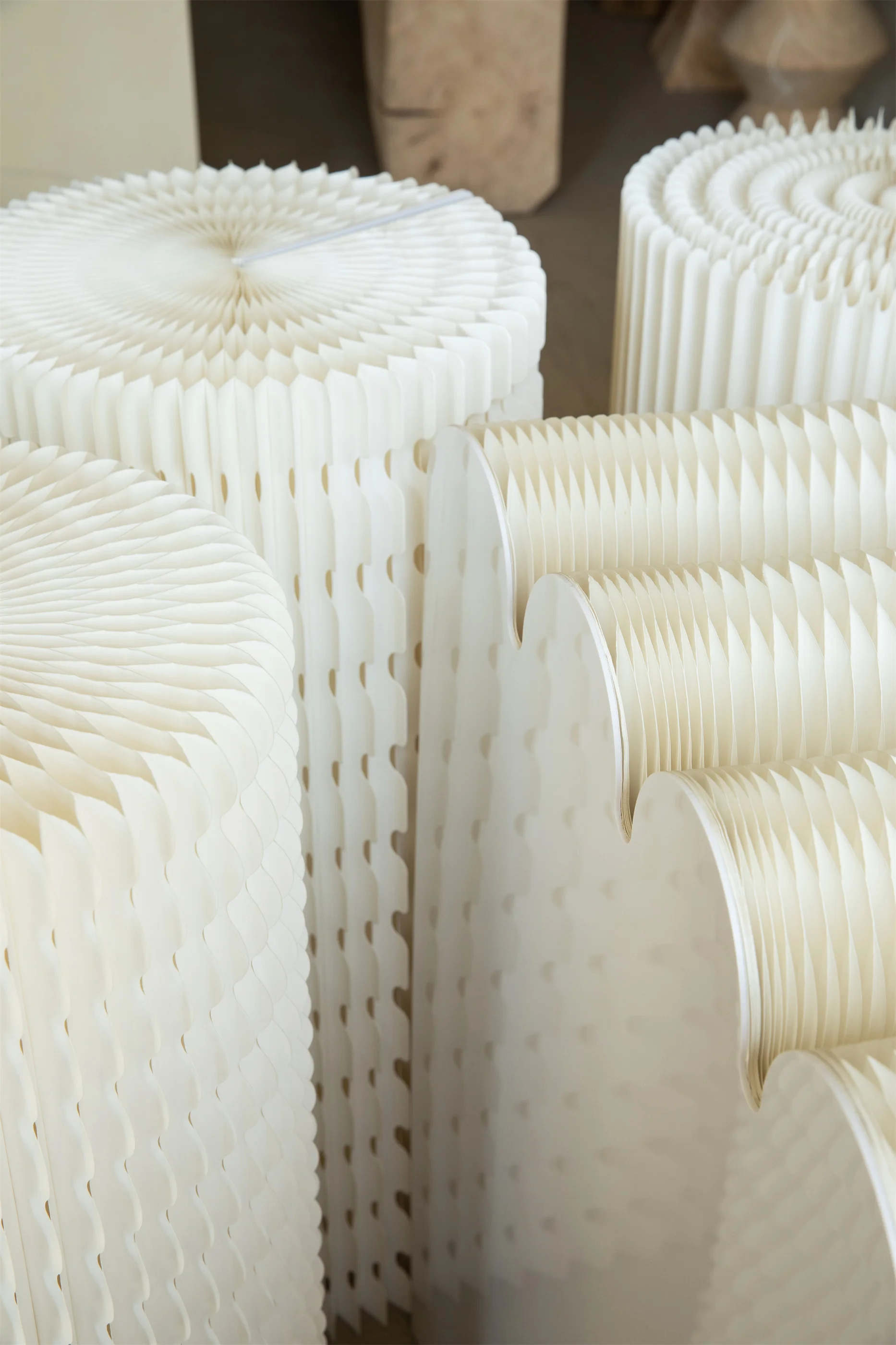 Ihpaper Texture Pillars - Eco-Friendly Shelf Decorations