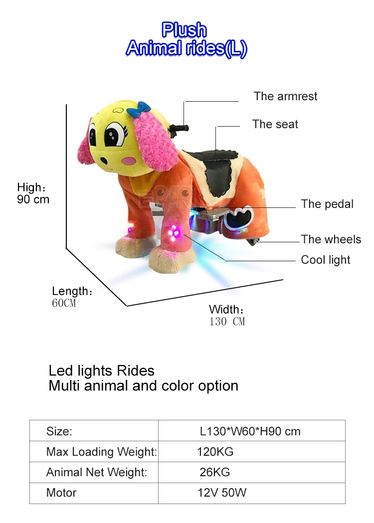 Earn Money Kids Animal Rider Paseo En Animales Plush Rides Riding Horse ...