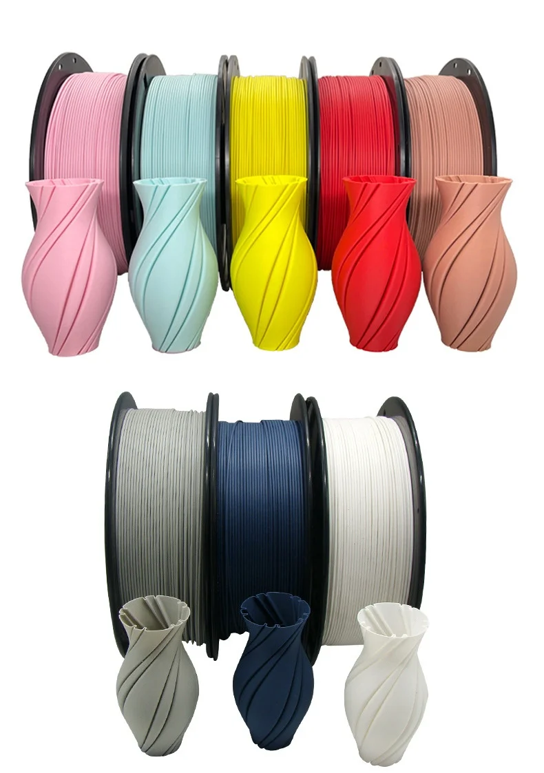 Matte PLA 1.75mm Plastic Rods 3D Printer Filament 1kg Net Weight for ...