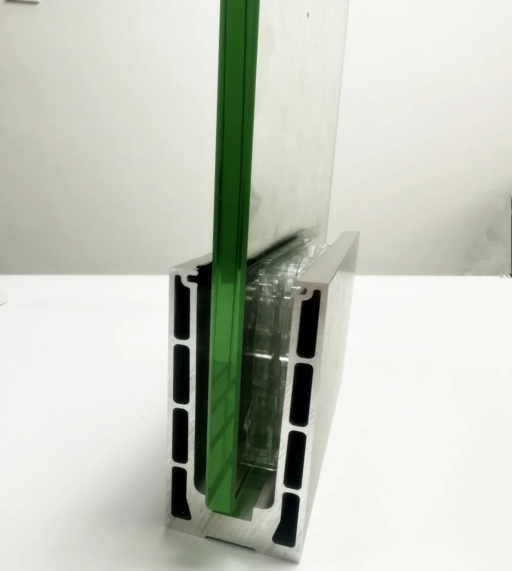 Frameless Glass Balustrades Handrails with Aluminum U Channel Sizes ...