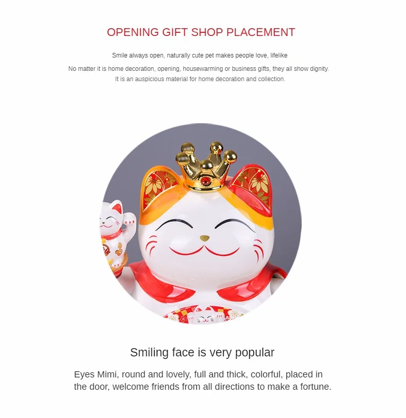 Wholesale Chinese Ceramic Craft Pottery Art Ornaments Maneki Neko 9 ...