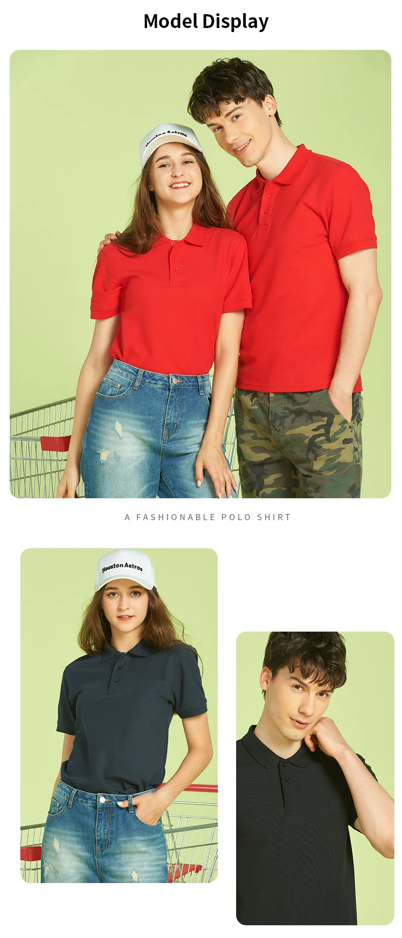 High Quality Work Uniform Polo T Shirt Solid Custom Company Logo ...