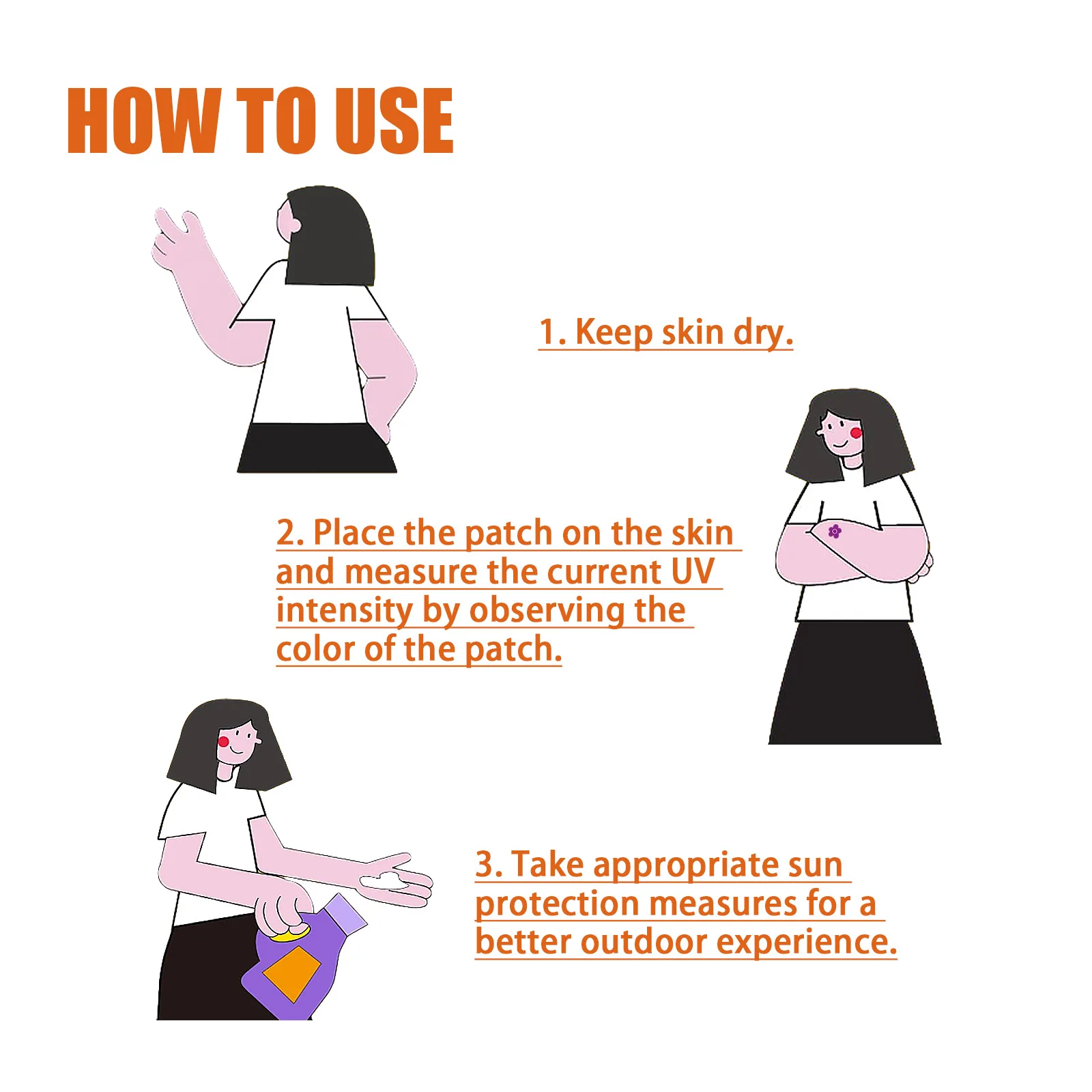 EELHOE UV Detection Stickers - 120 Pieces for Sunscreen