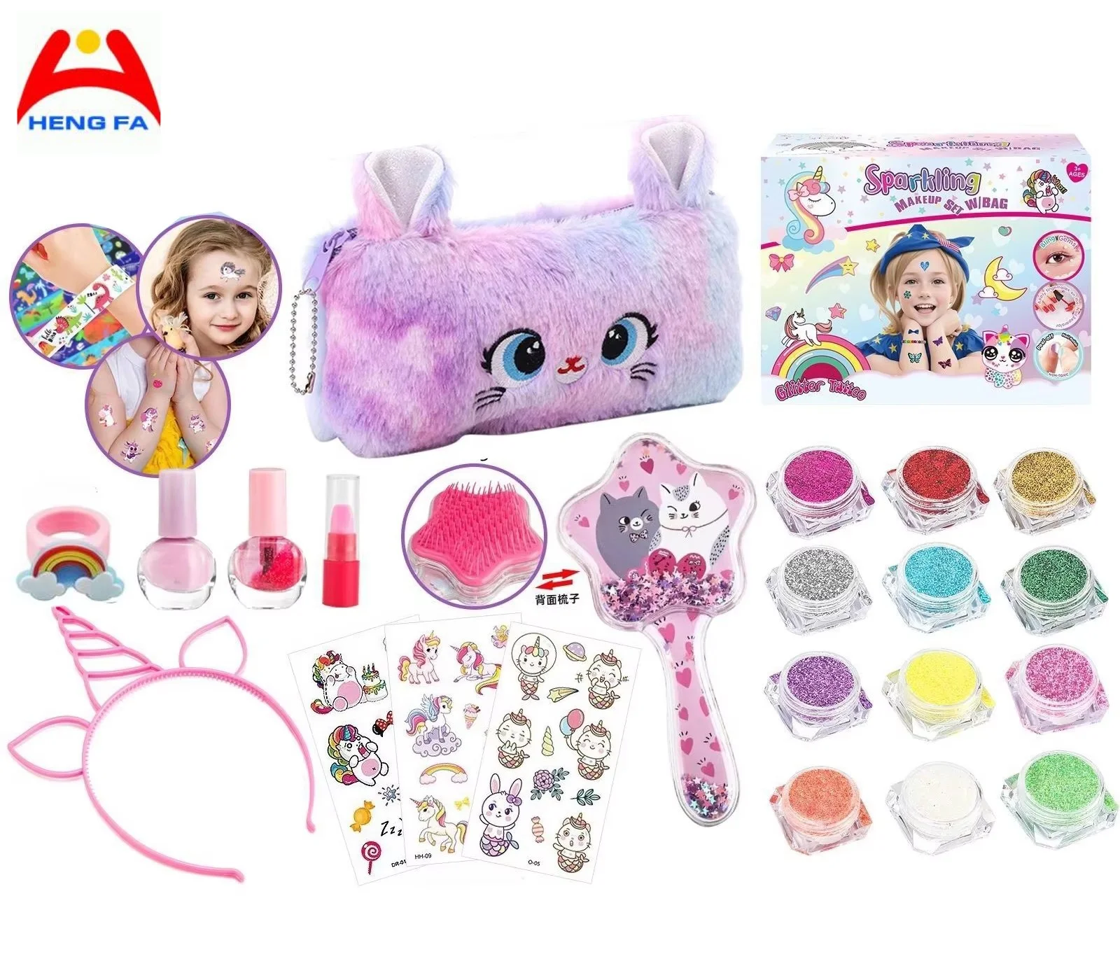 Gadgets 2024 Princess Girls Make Up Toy Pretend Play Toys Set Heat ...
