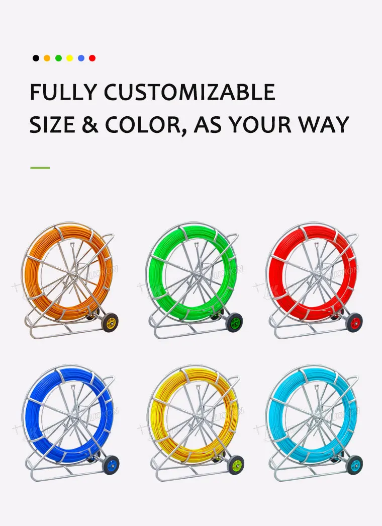 Traceable Underground Conduit Cable Push Pull Rod, Fiberglass FRP GRP ...