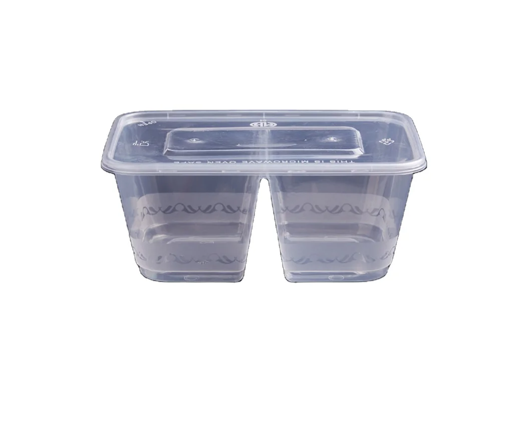 Disposable Injection Molding Two-compartment Square Box Takeaway Box ...