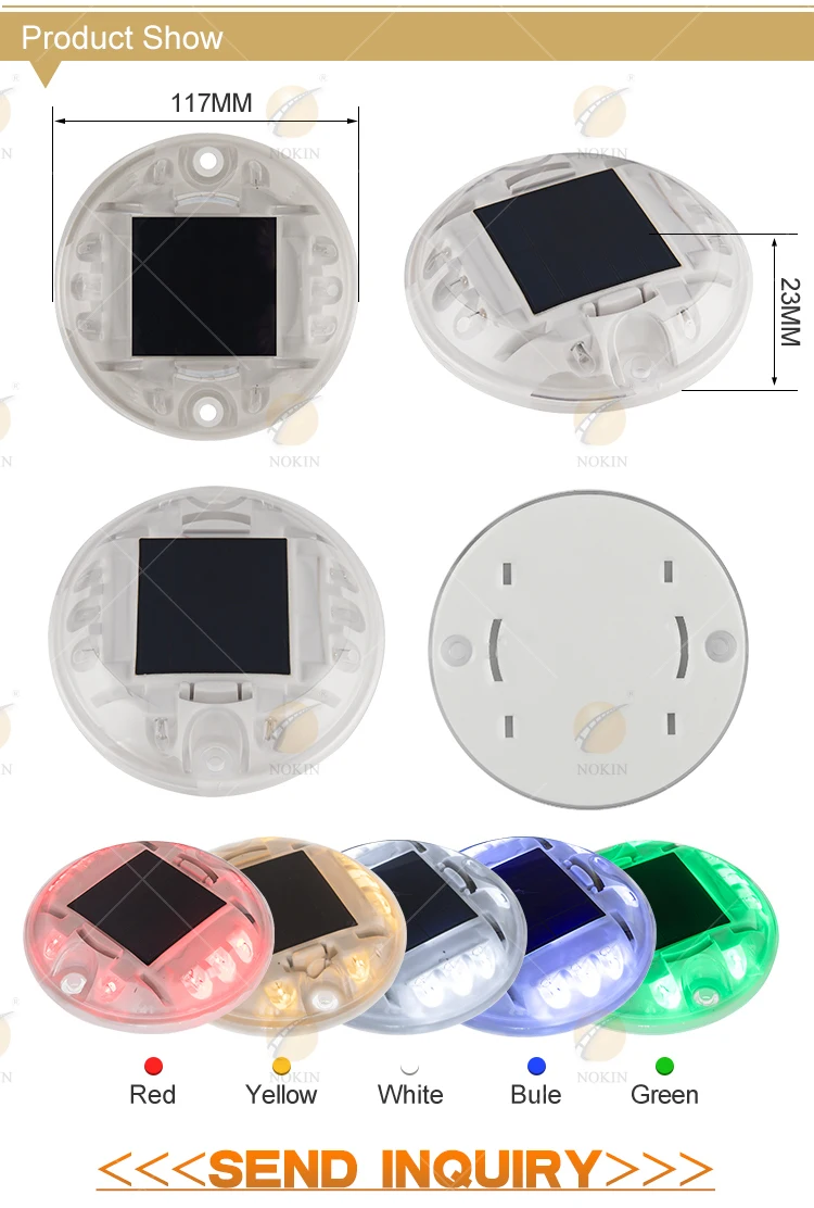 Plastic IP68 Waterproof Cat Eye Marker Round Flashing Light