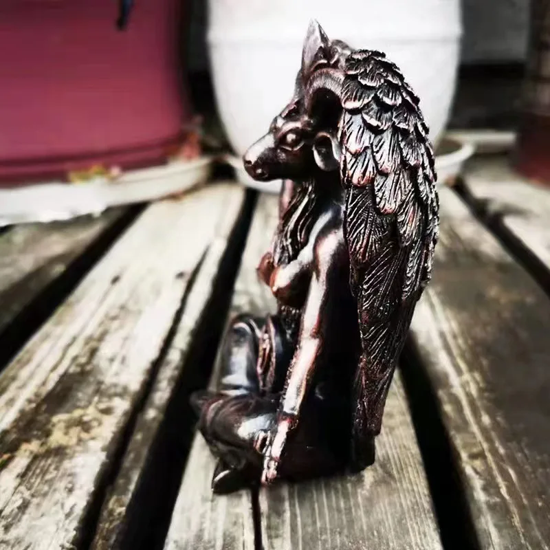 Large Seated Baphomet Lucifer Satanic Demon Goat of Mendes Pagan Statue ...