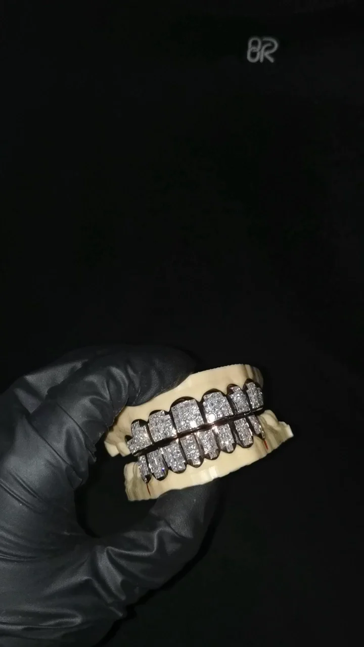 Custom Vvs Diamond Grillz Top Or Bottom 10k 14k 18k Gold Princess Cut ...