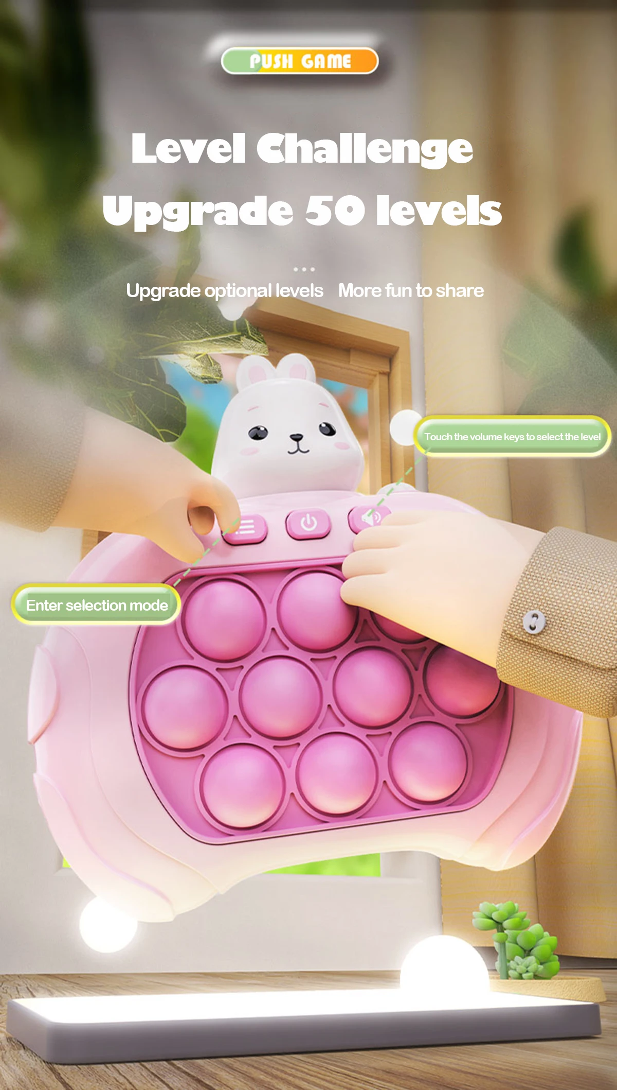 Cartoon Shape New Upgrade Children Handheld Puzzle Memory Light up ...