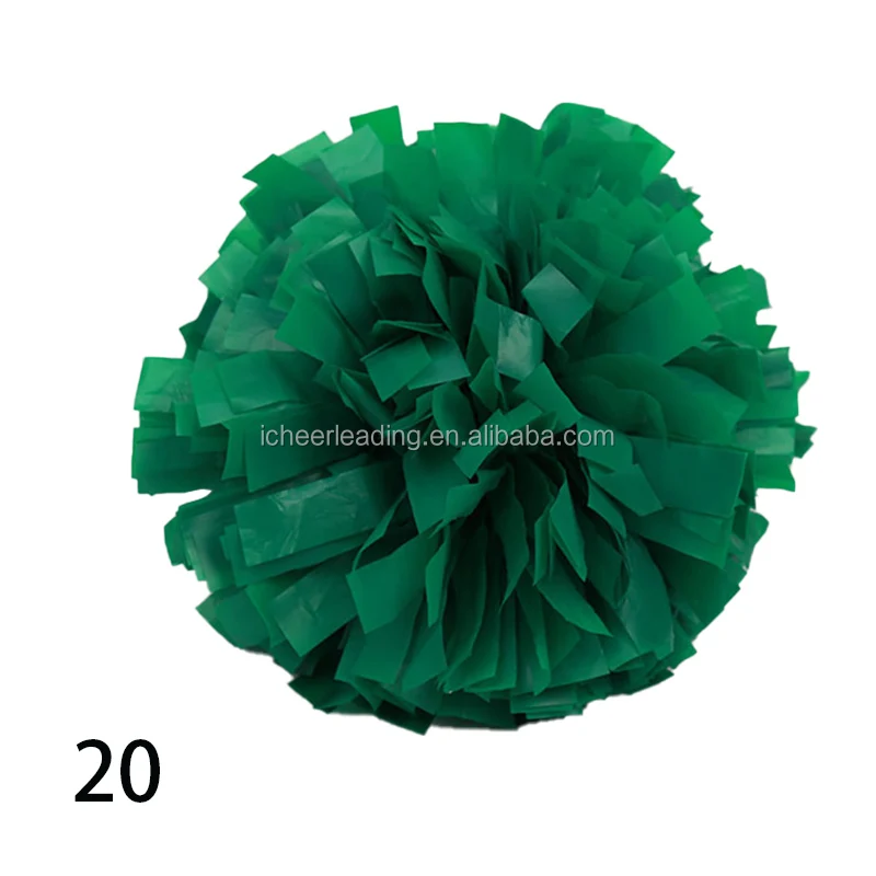 Icheerobics Cheer Poms 4 Inch Metallic With Plastic Handle White ...