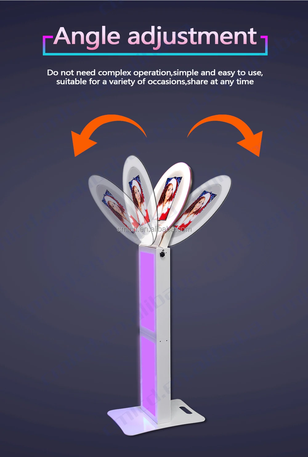 2023 New Design Led Ring Light Ipad Photo Booth For Birthday Wedding ...