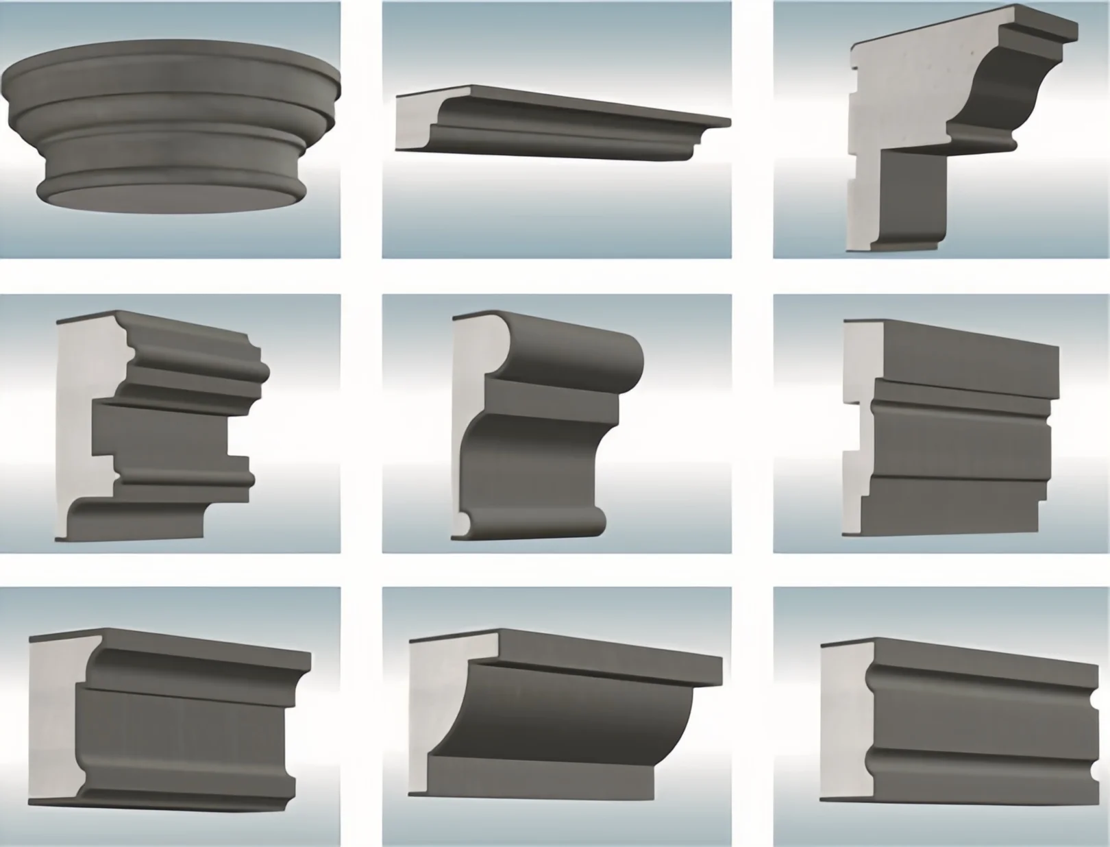 Factory Cornice Eps Parapet Mould Lines Foam Decorative Light Outdoor ...
