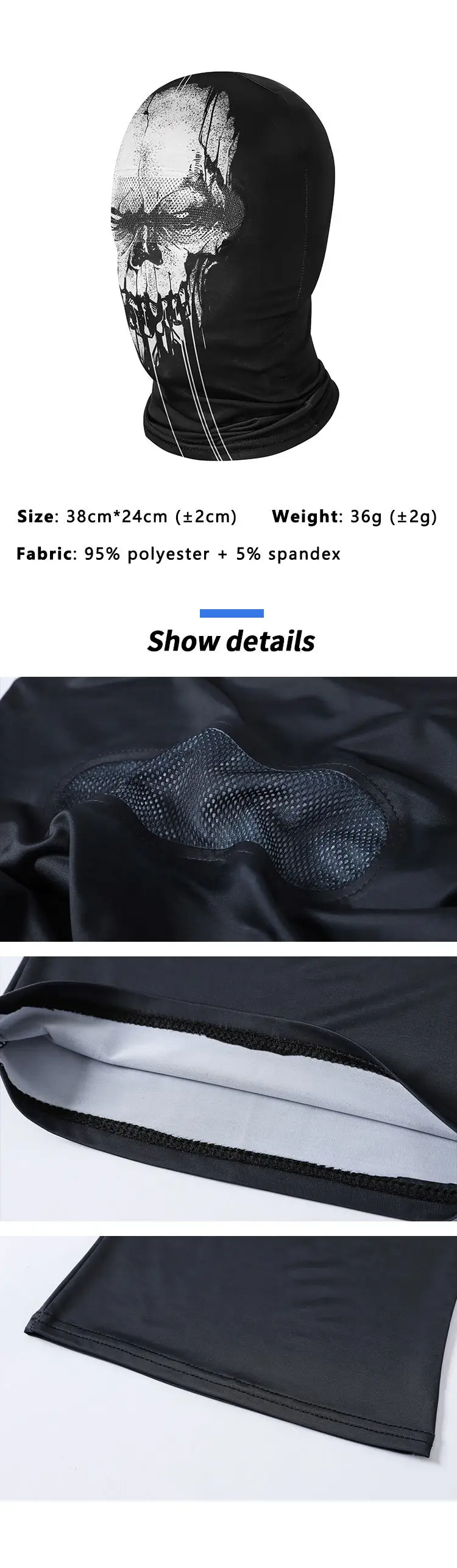 Custom Logo Ski Masks - Full Face Balaclava Helmet Hood