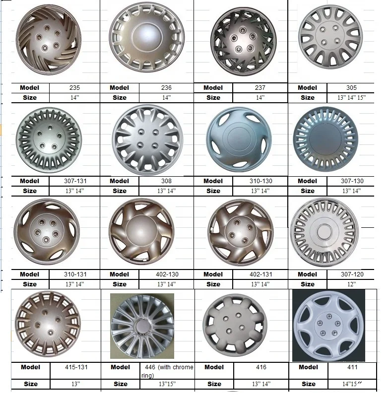 Universal Car Wheel Covers - Durable ABS/PP Hubcaps