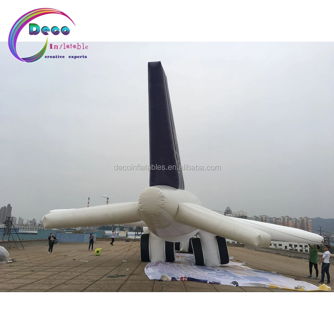 White Inflatable Plane Model - Perfect for Space Theme Parties