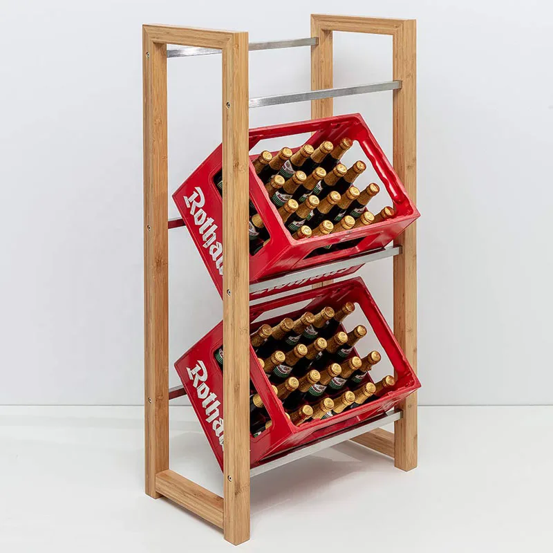 Home Bar Bottle Shelf Wooden Beverage Crate Rack Drink Crate Rack - Buy ...