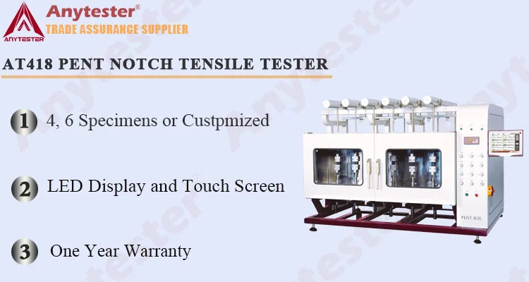 Pneumatic Loading Unloading System Pent Notch Tensile Tester For ...