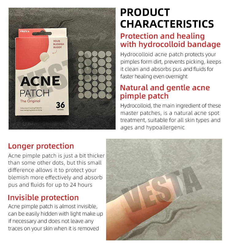 Private Label Acne Dots Pimple Stickers Mighty Patches Pimple Patch For ...