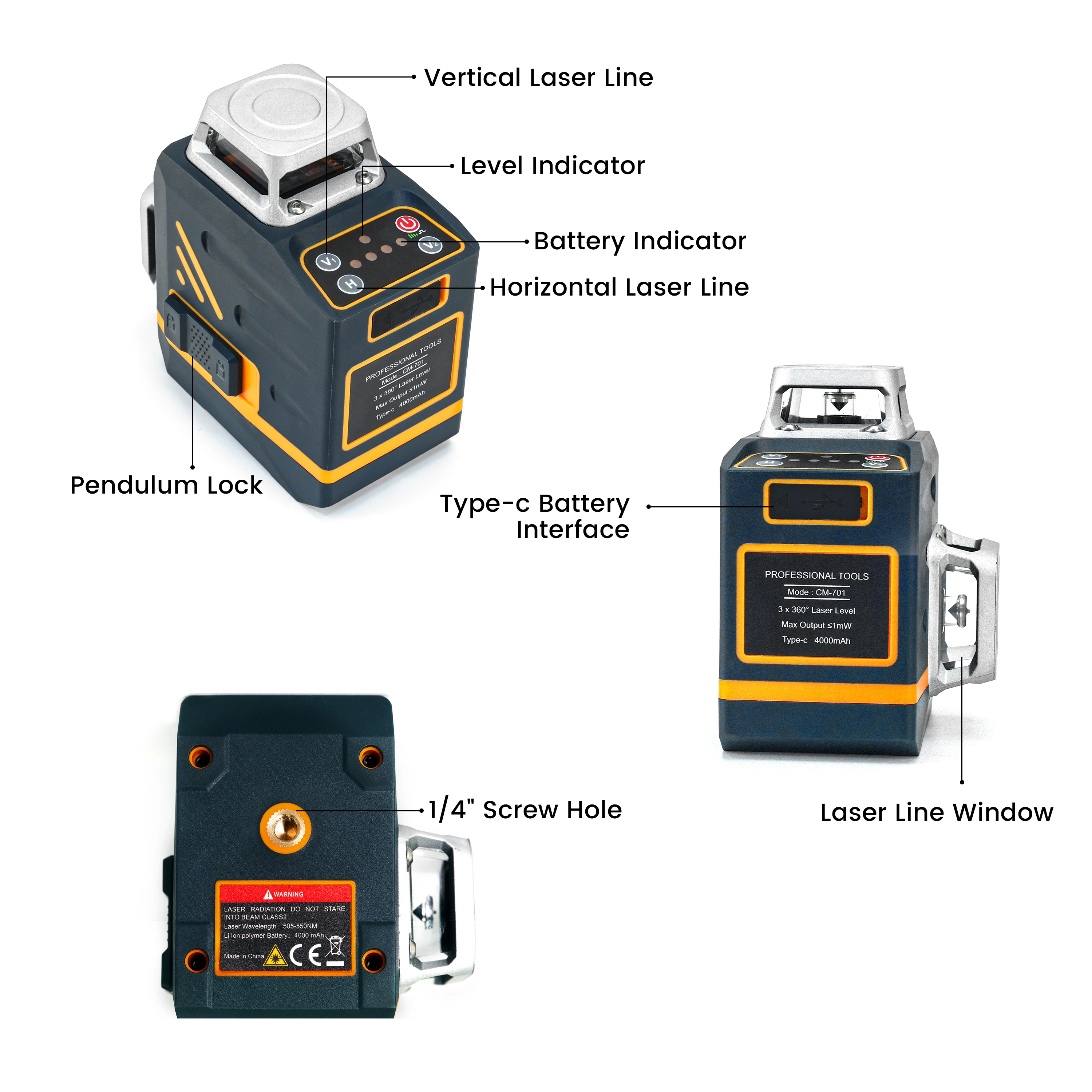 Cigman Factory Laser Level 12 Lines 3d Self-leveling 360 Rotary Laser Levels Outdoor Indoor Mode ...