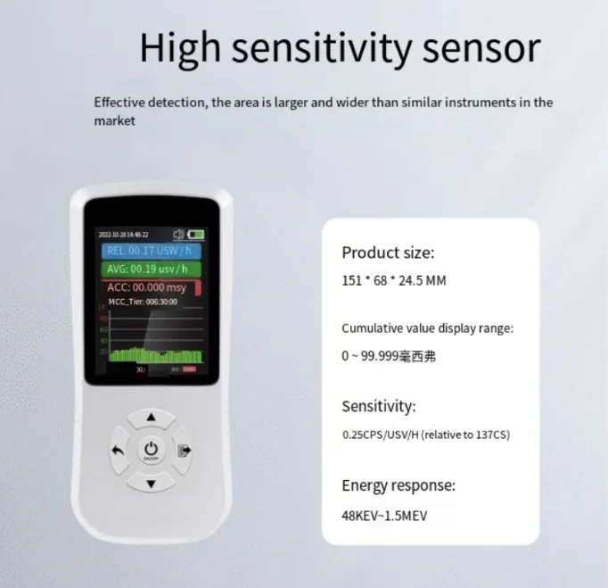 Mini Geiger Counter Nuclear Radiation Detector Personal Dosimeter - Buy ...