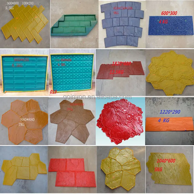 Stamped Concrete Cement Imprint Texture Silicone Molds Concrete Stamp ...