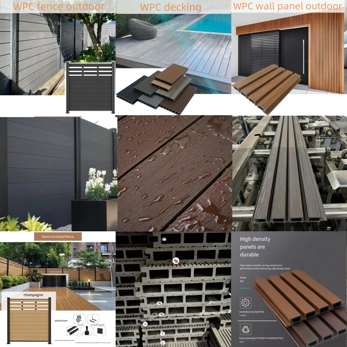 Co-extrusion WPC Exterior Wall Cladding for Park| Alibaba.com
