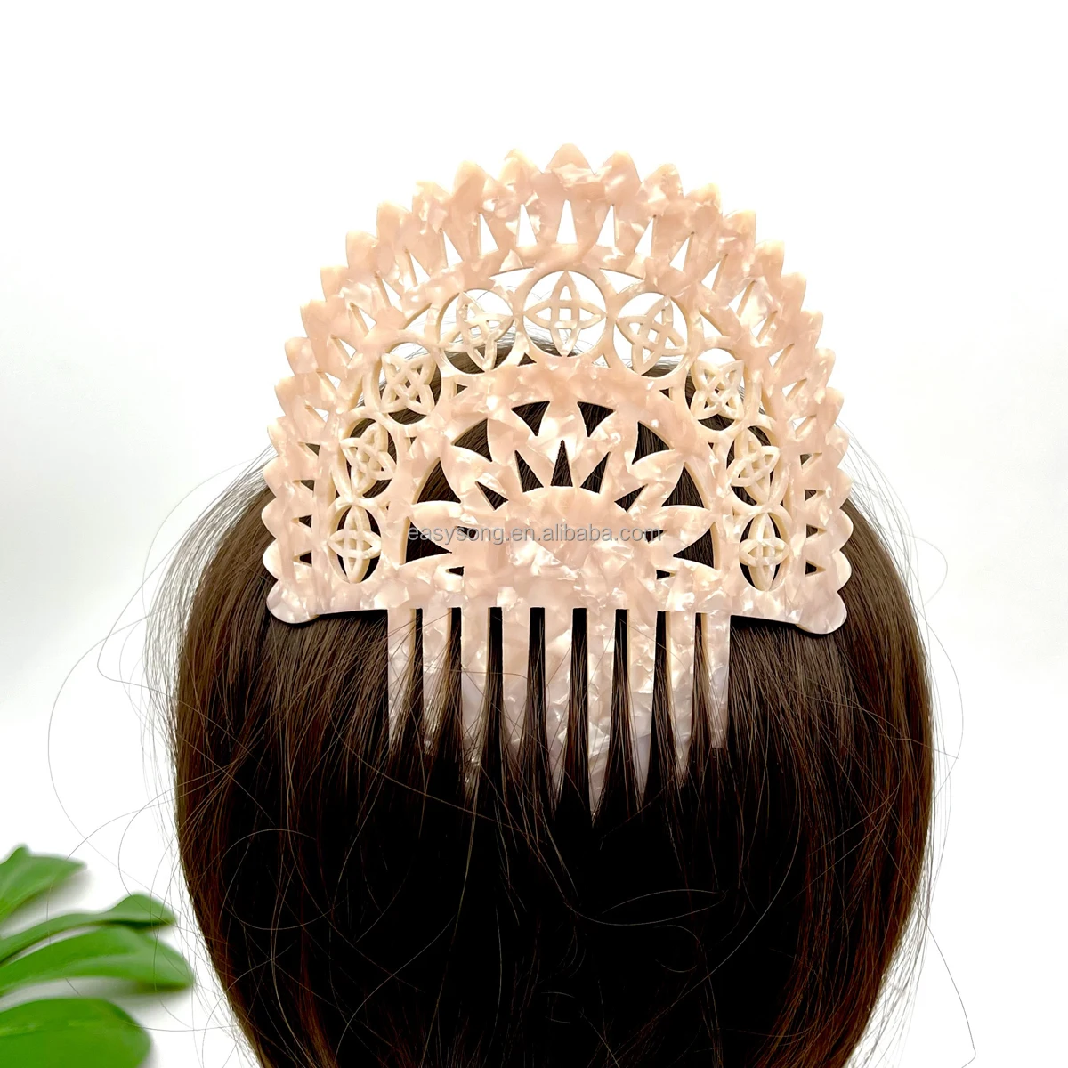 Samoan Combs - Vintage Engraved Hair Combs for Hawaiian Wear