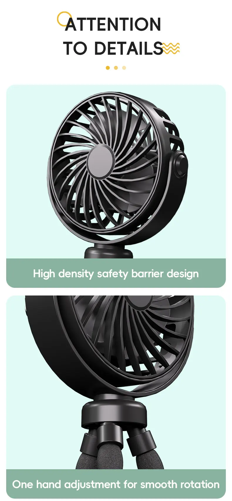 Portable Mini Usb Handheld Ceiling Fan Desktop Fan Summer With ...