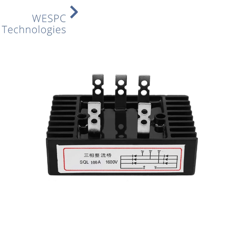 Sql100a Three Phase Diode Bridge Rectifier 1600v 100a 5 Terminals Ac To ...