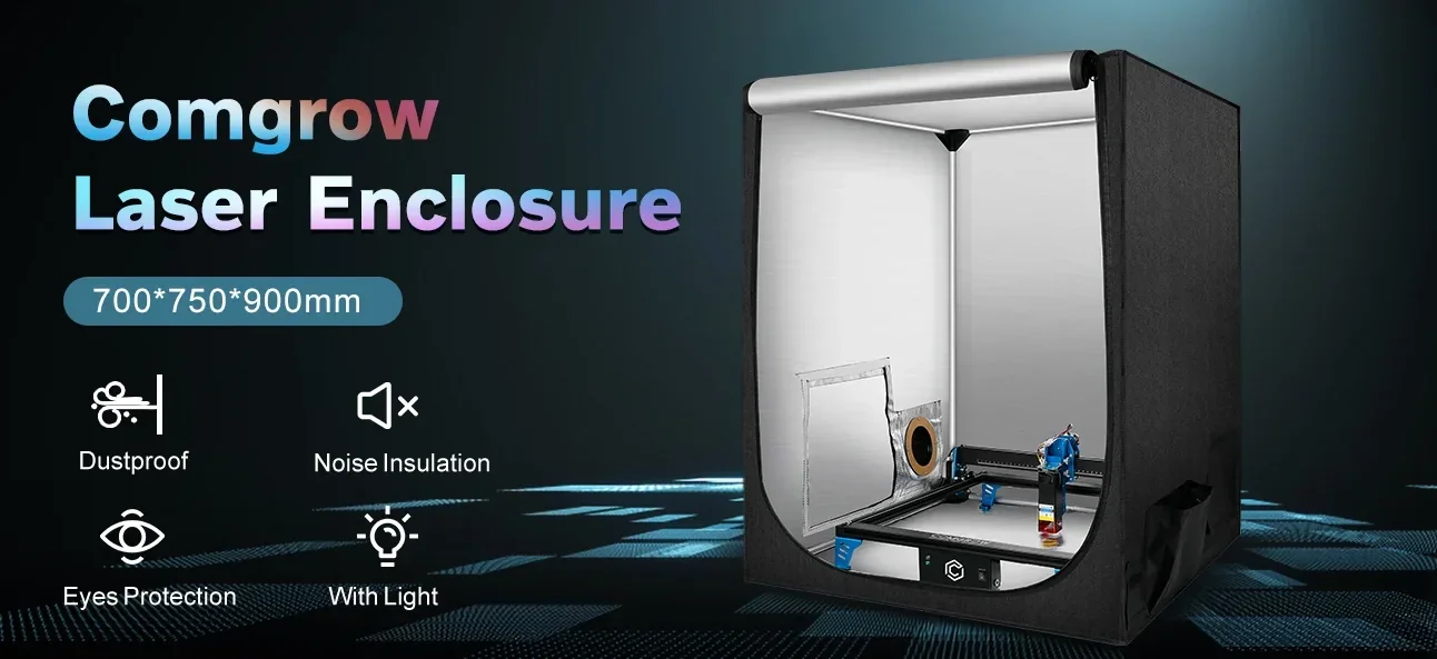 Comgrow Official Desktop Enclosure For Laser/3d Printer/cnc Insulates ...