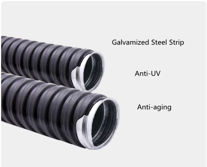 3/4 Inch Metal Waterproof Galvanised Steel Pvc Coated Flexible Conduit ...